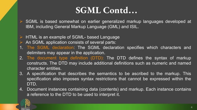 Sgml and xml | PPTX