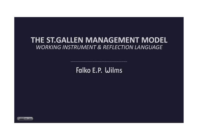 The St.Gallen Management Model | PDF