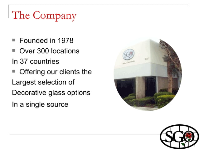 SGO Designer Glass Introduction | PPT