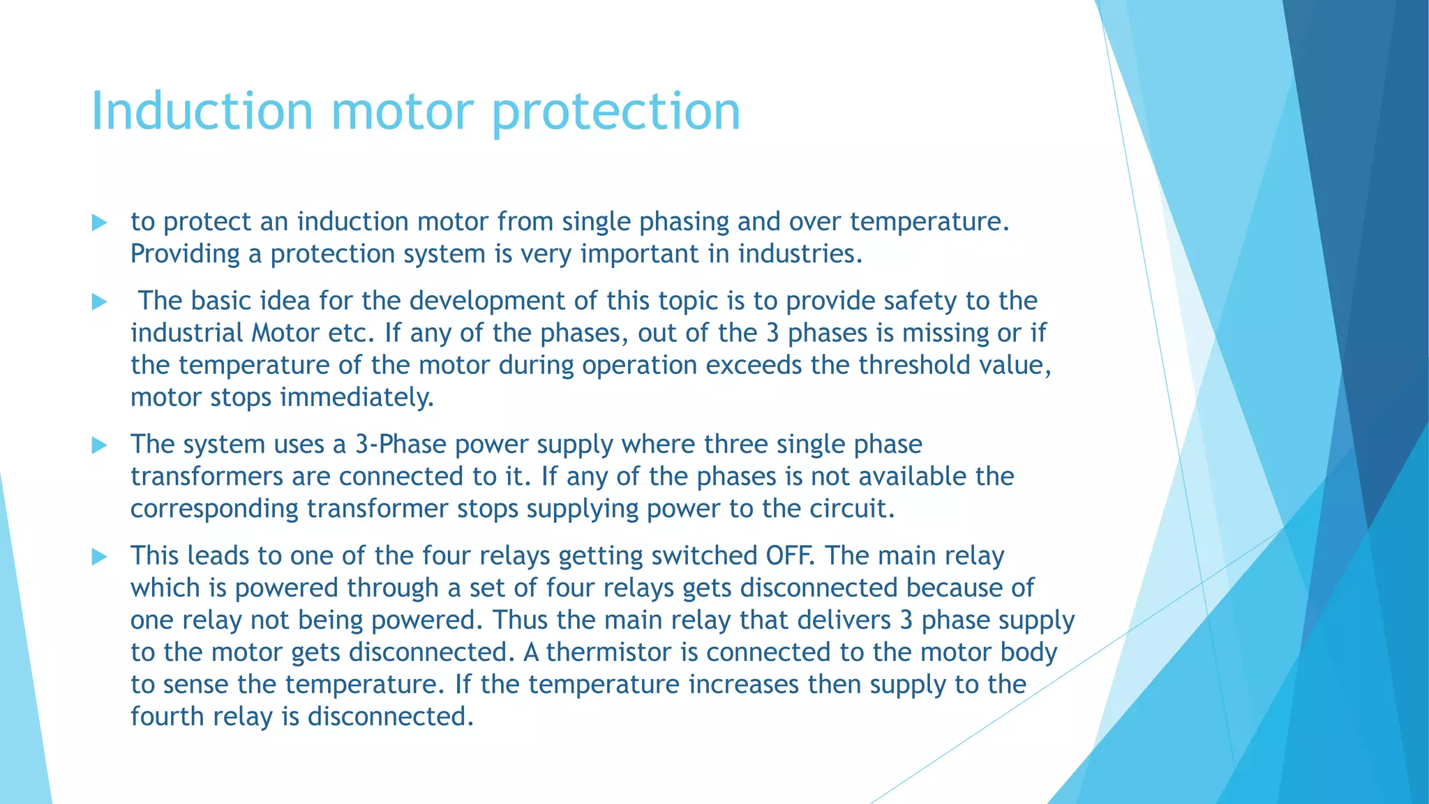 induction motor protection system | PPTX