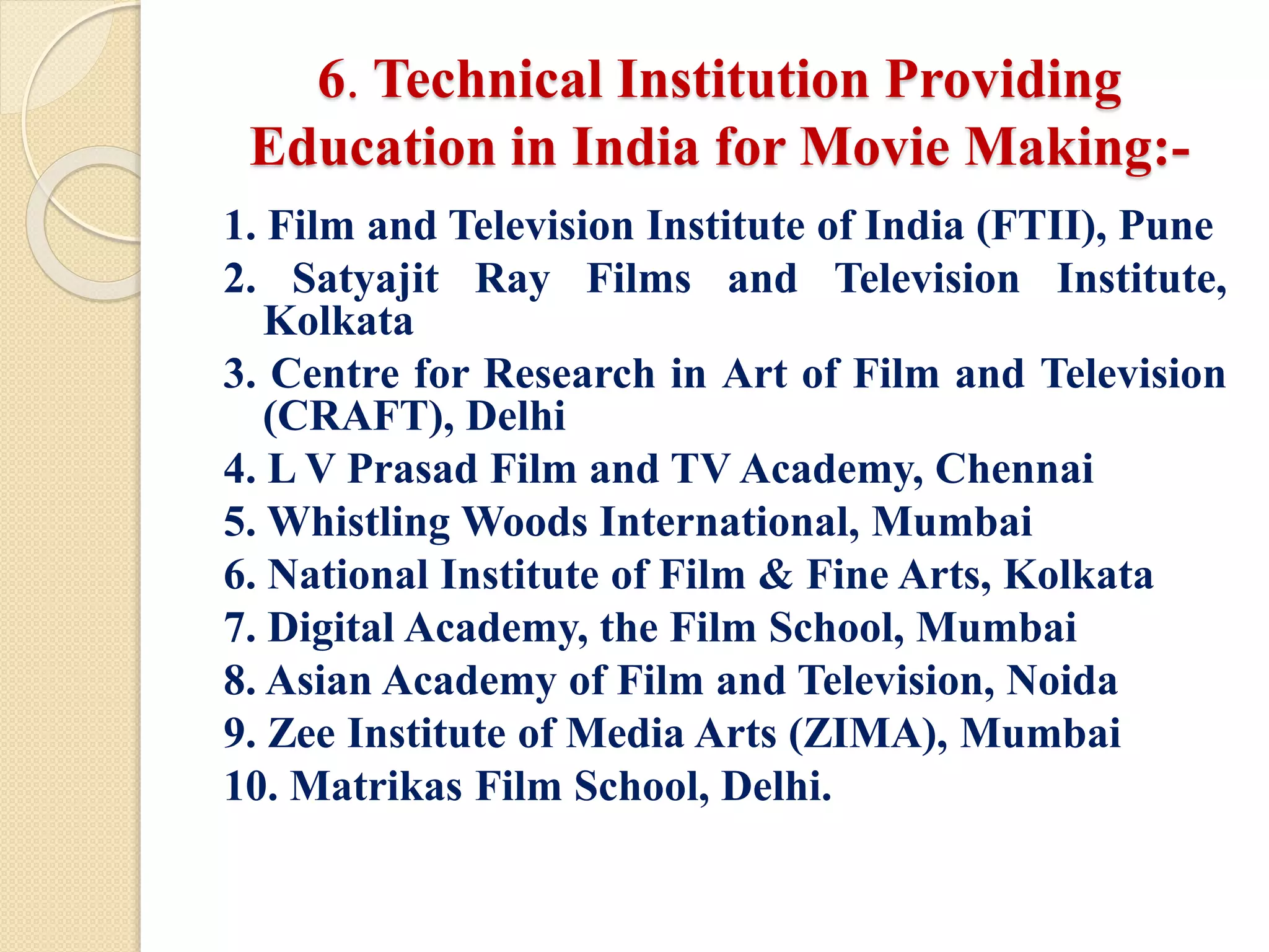 AN OVERVIEW OF IMPACT OF DIGITAL TECHNOLOGY ON INDIAN FILM INDUTSRY | PPTX