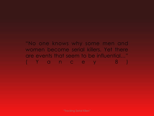 Serial Killers SGP | PPT