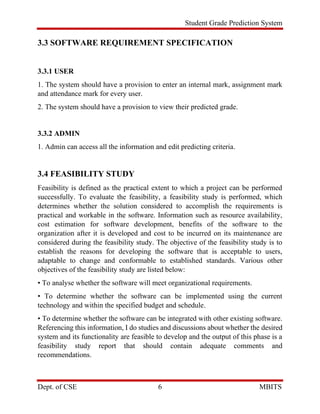 Student Grade Prediction System using ML - Report | PDF
