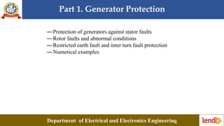 Generator and Transformer Protection (PART 1) | PPTX