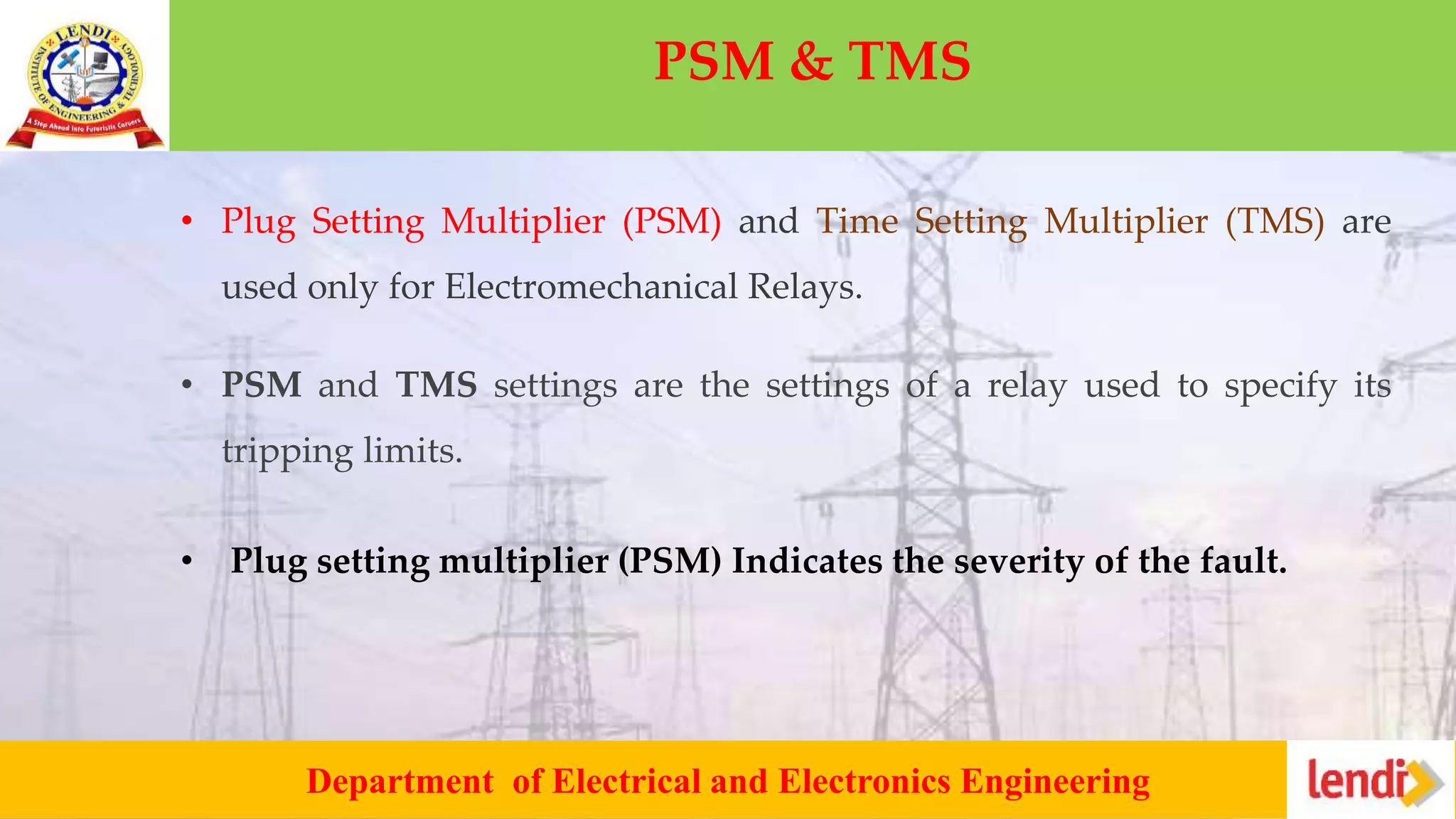 FEEDER AND BUS BAR PROTECTION | PPTX
