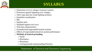 PROTECTION AGAINST OVER VOLTAGE AND GROUNDING Part 1 | PPTX