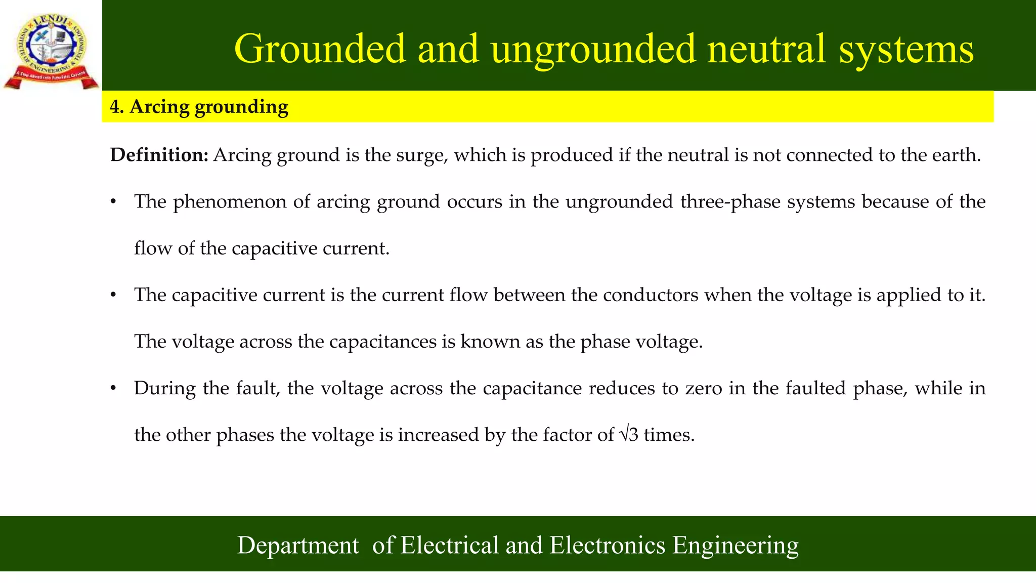 PROTECTION AGAINST OVER VOLTAGE AND GROUNDING | PPTX
