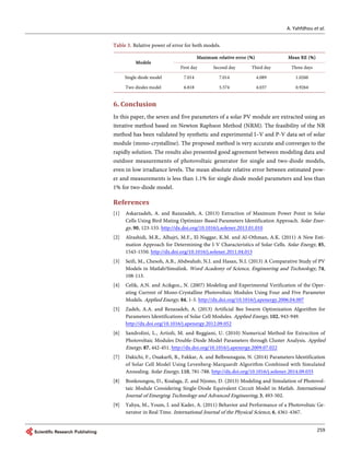 Valuation and Determination of Seven and Five Parameters of Photovoltaic Generator by Iterative ...