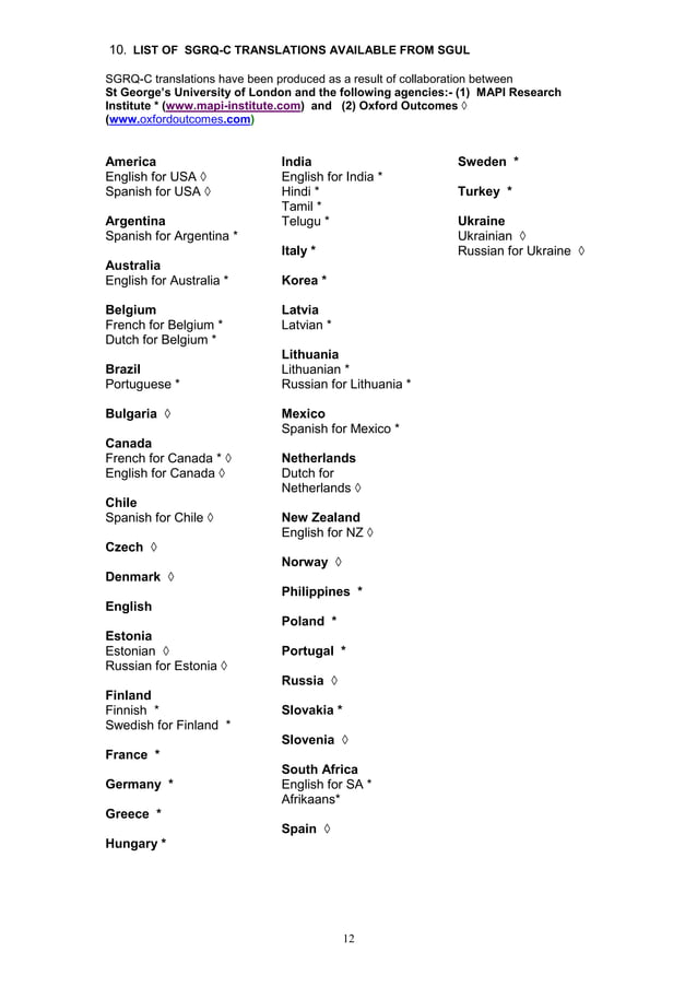 Sgrq c%20 manual%202008 | PDF | Lung and Respiratory Health | Diseases ...