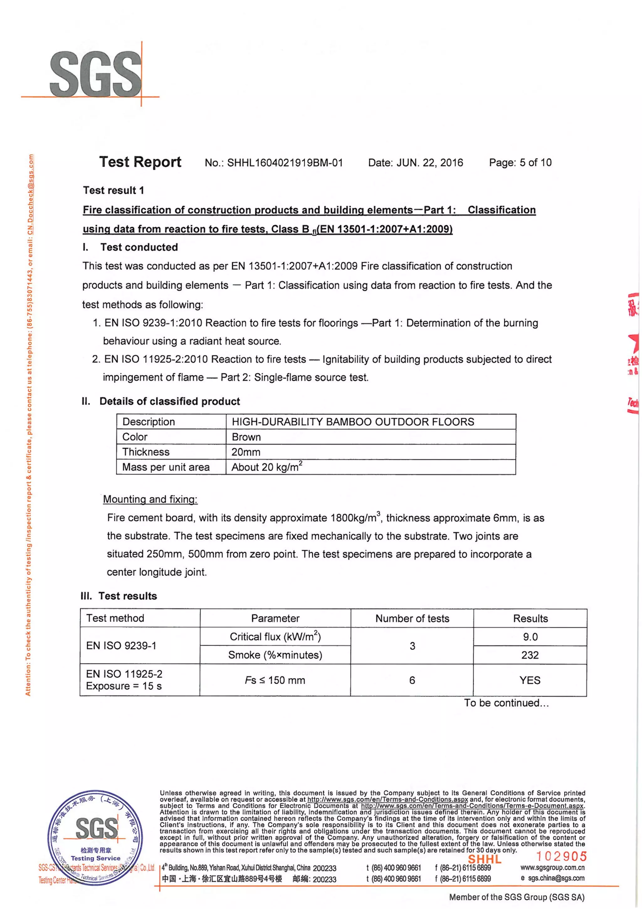 SGS TEST REPORT-YOYU outdoor decking | PDF