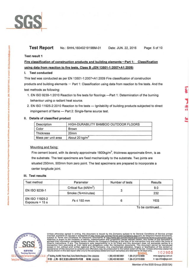SGS TEST REPORT-YOYU outdoor decking | PDF