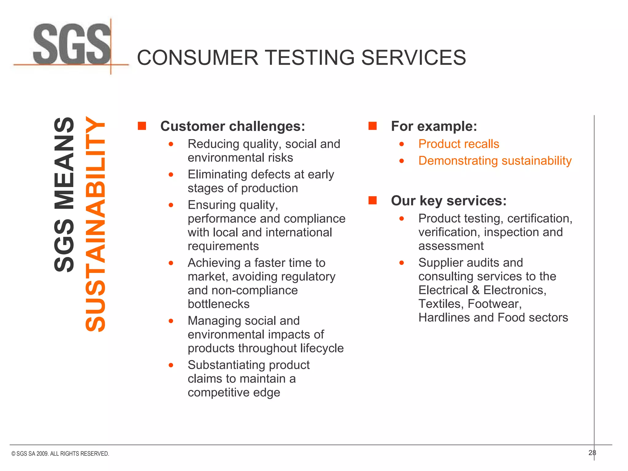 SGS Group Presentation | PPT