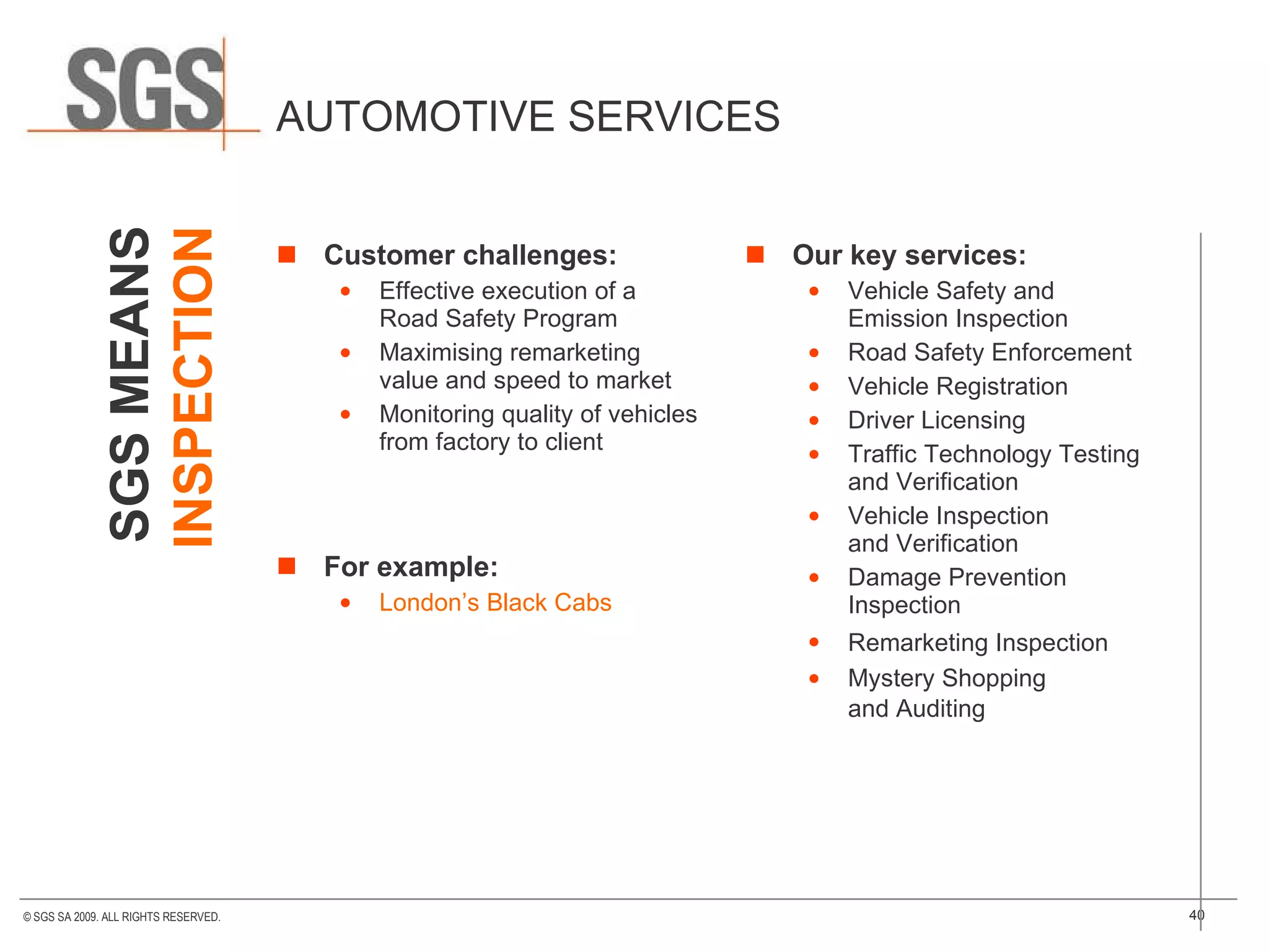 SGS Group Presentation | PPT