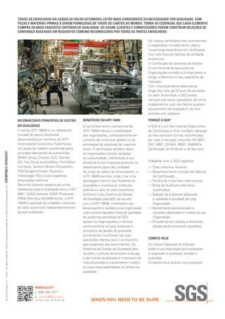 SISTEMA DE GESTÃO DA QUALIDADE DO SETOR AUTOMÓVEL IATF 16949:2016 | PDF
