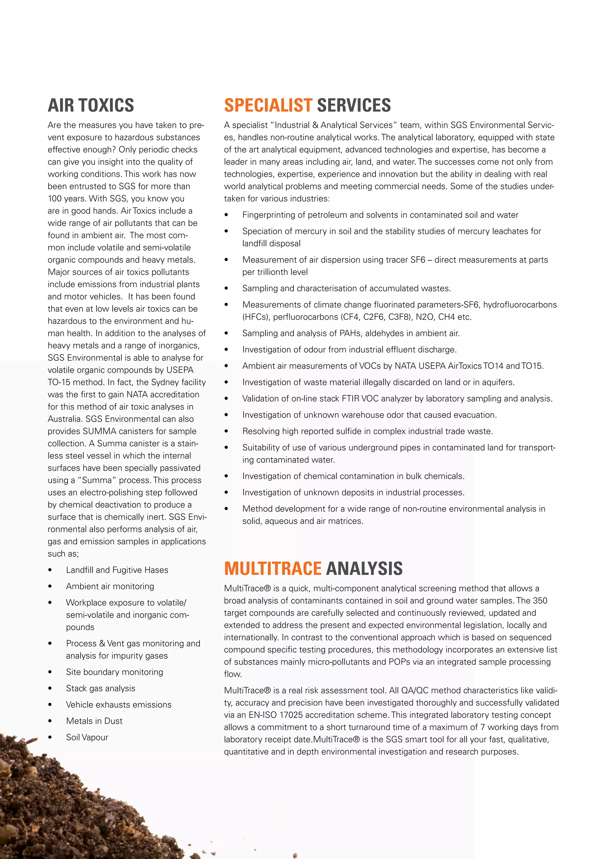 SGS Environment Services | PDF