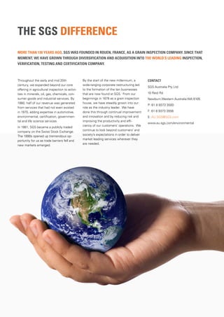 SGS Environment Services | PDF