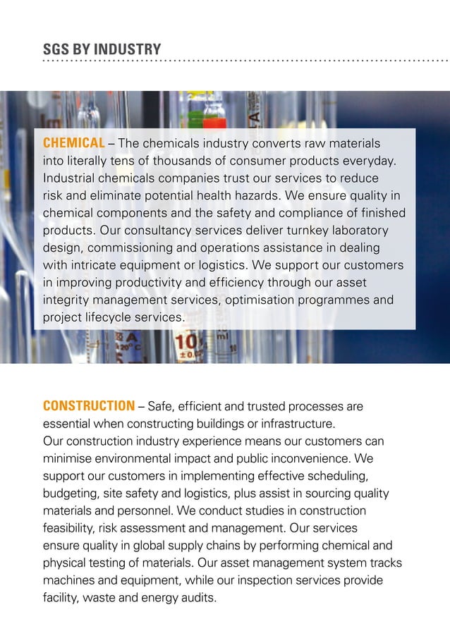 SGS Group Profile 2013 | PDF | Business | Business and Finance