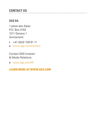 SGS Group Profile 2013 | PDF