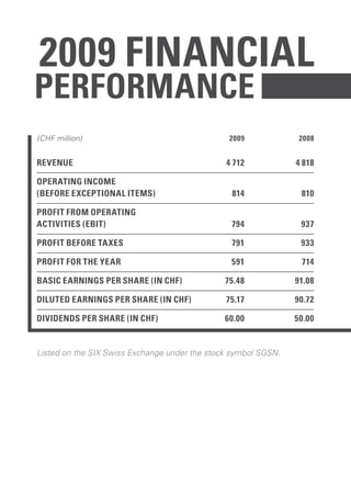 SGS Group Profile 2010 | PDF