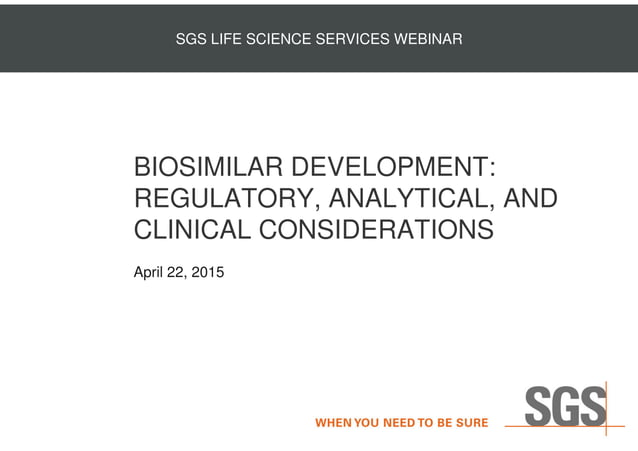 Biosimilar Development Regulatory, Analytical, and Clinical Considerations | PDF | Chemistry ...