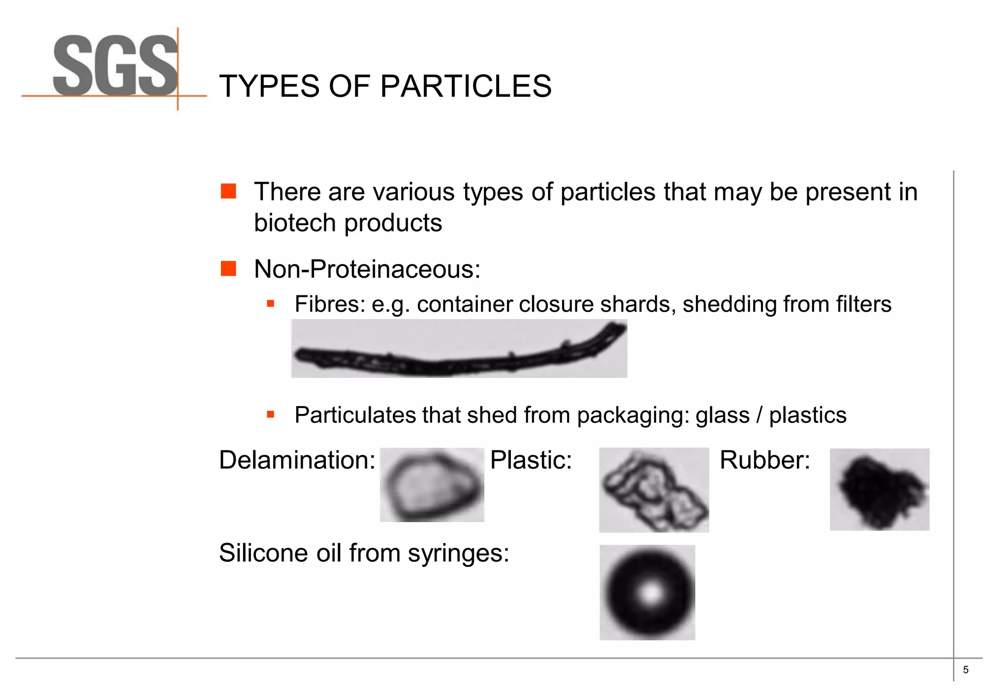 Particles in the Biotech Product Life Cycle: Analysis, Identification ...
