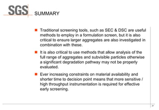 Particles in the Biotech Product Life Cycle: Analysis, Identification ...