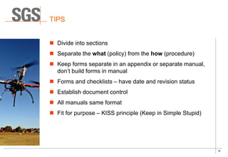 SGS - Development of UAV Operations Manuals | PDF