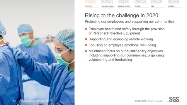 SGS 2020 Full Year Results Presentation | PDF