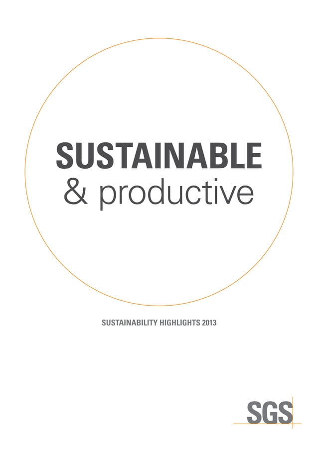 SGS Sustainability Report 2013 | PDF | Environmental Services Industry ...