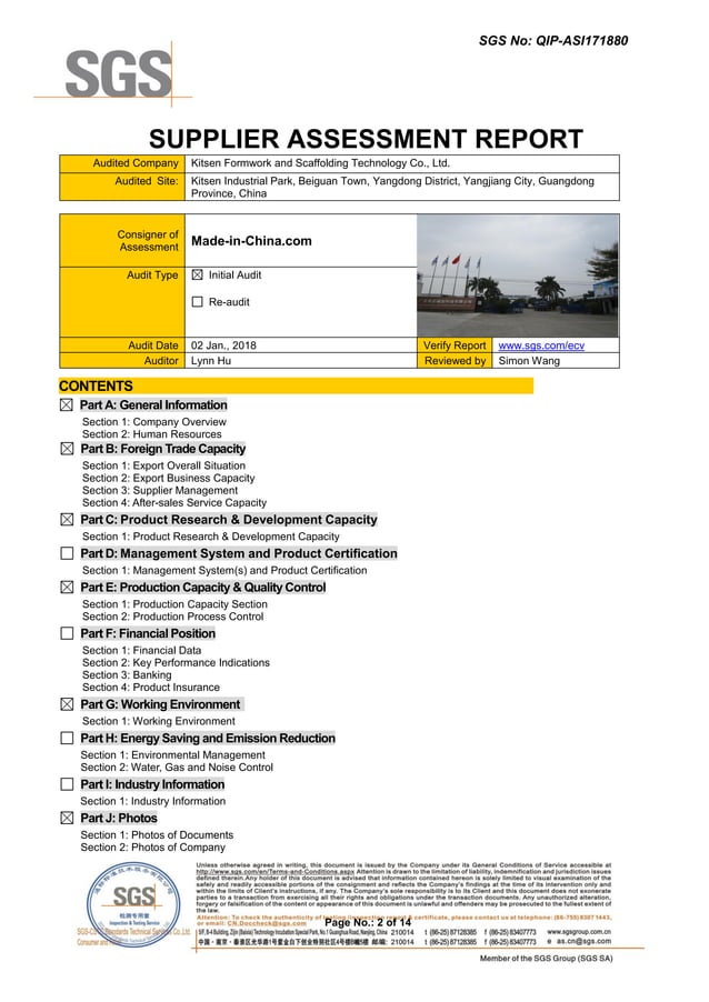 Kitsen Audit Report By SGS--Ashley | PDF