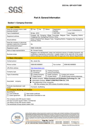Kitsen Audit Report By SGS--Ashley | PDF