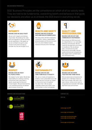 SGS Group Profile 2017 | PDF