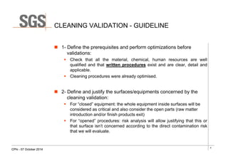 The Fundamentals of Cleaning Validation | PPT