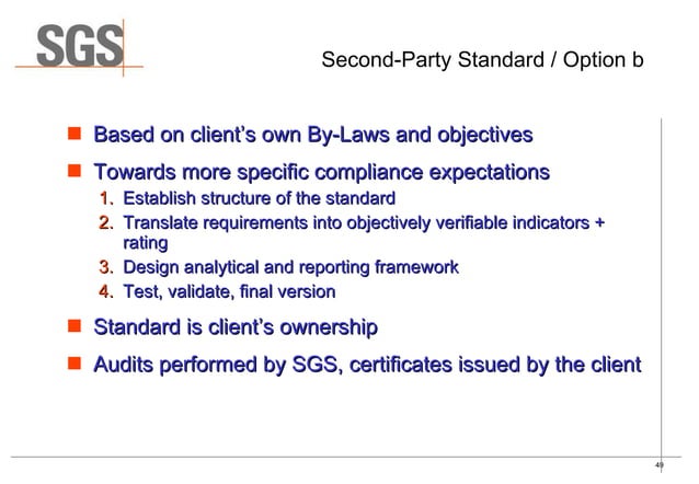 SGS NGO Benchmark Audit | PPT | Non-Profit Organizations | Industries