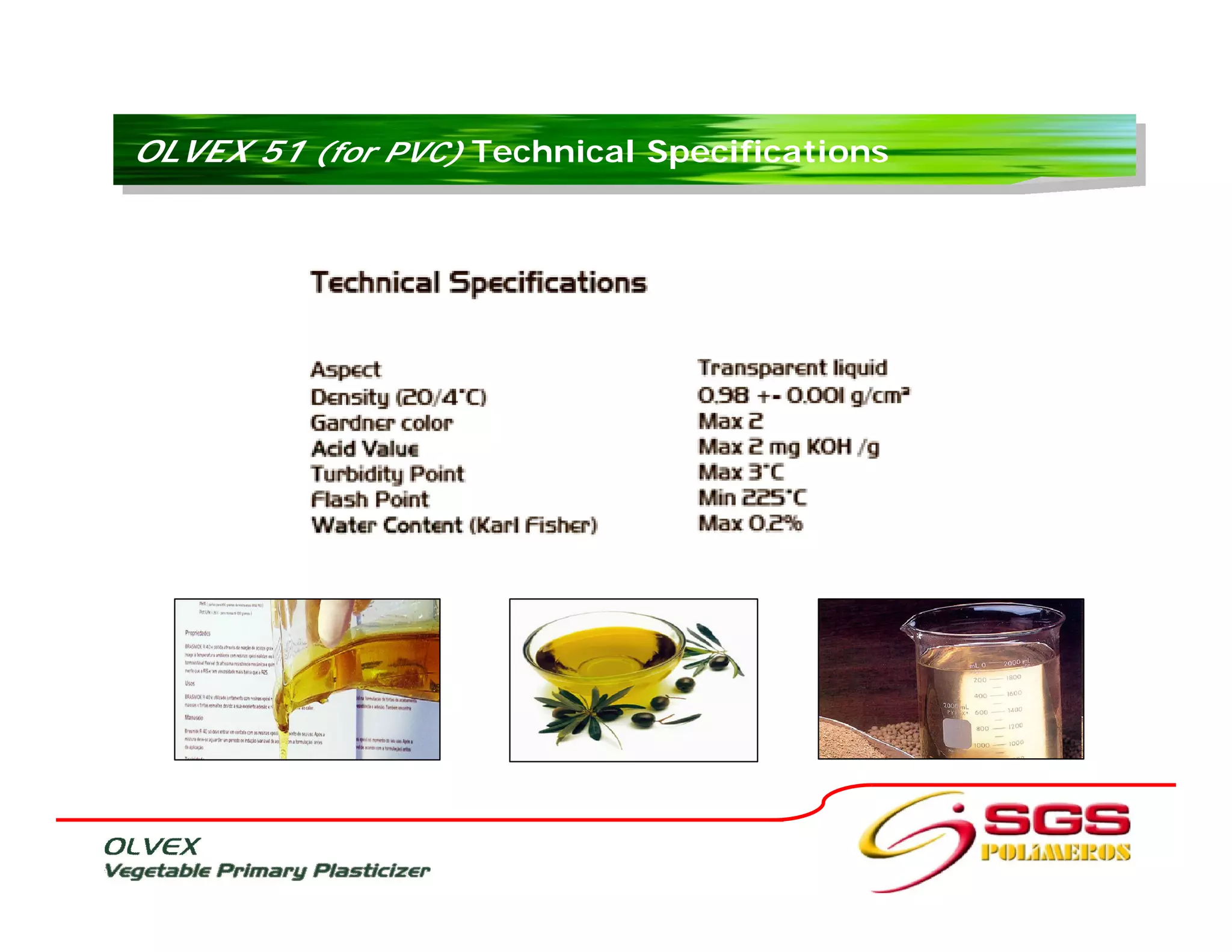 Olvex: Bio-based Primary Plasticizer | PDF