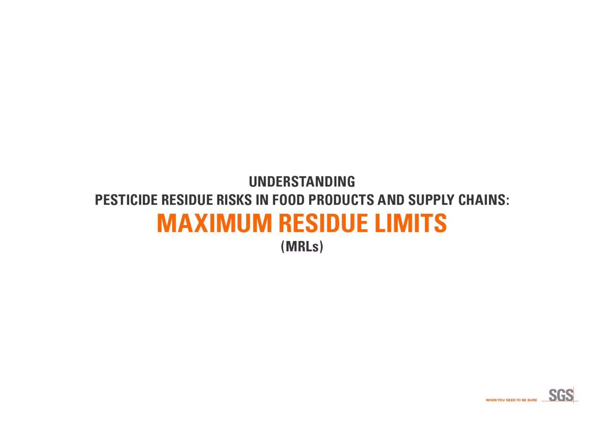 Understanding Pesticide Residue Risks in Food Products and Supply ...