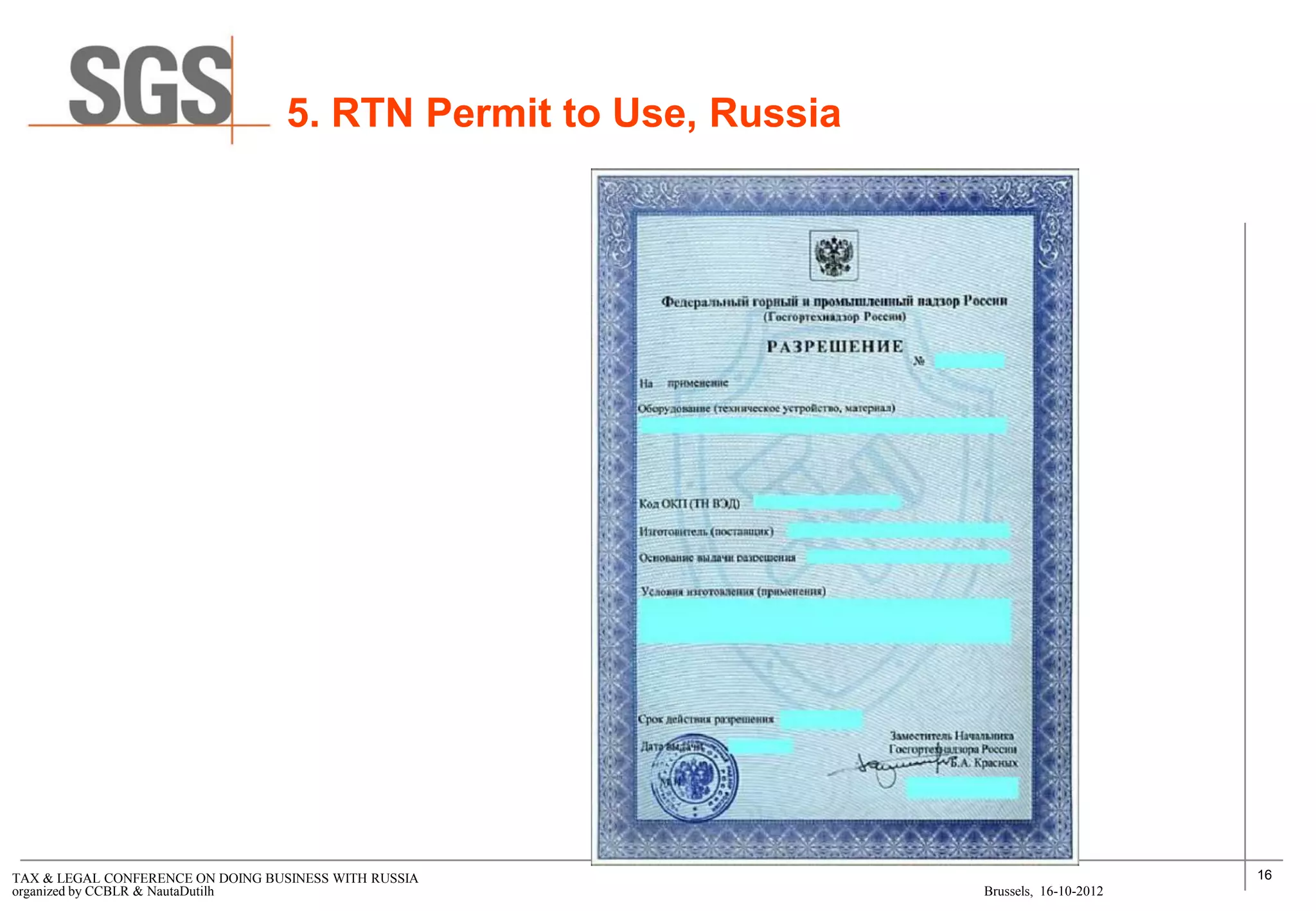Sgs product certification russia customs union 10 2012 | PPT | Free ...