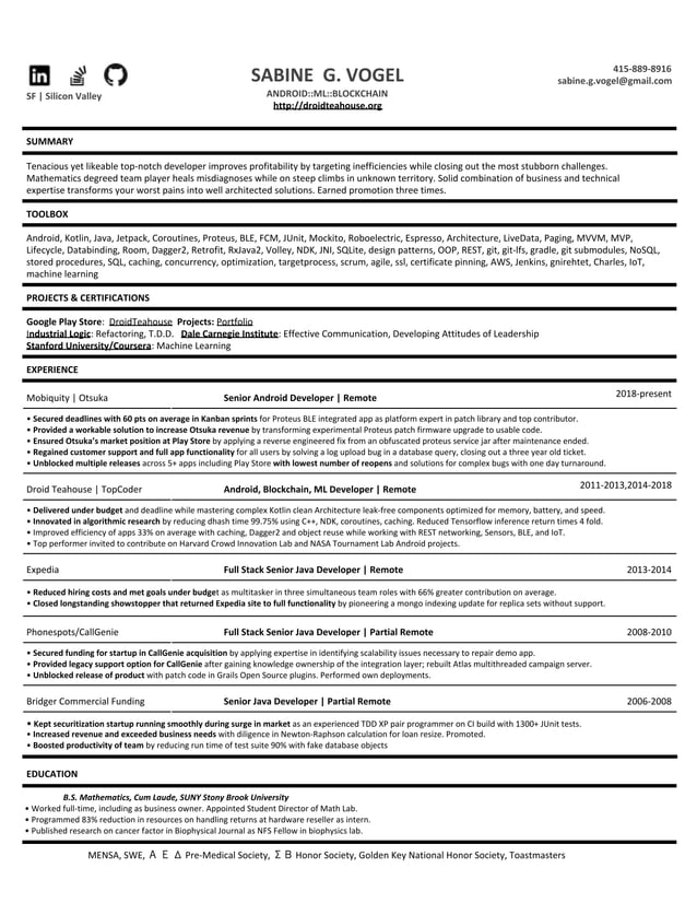 SG Vogel resume | PDF | Computer Software and Applications | Computing
