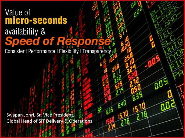 Value of micro-seconds availability & speed of response | PPT