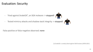 SGXMonitor Presentation - ACSAC 2022 | PPT