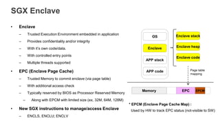 XPDDS18: Design Session - SGX deep dive and SGX Virtualization Discussion, Kai Huang, Intel | PPTX