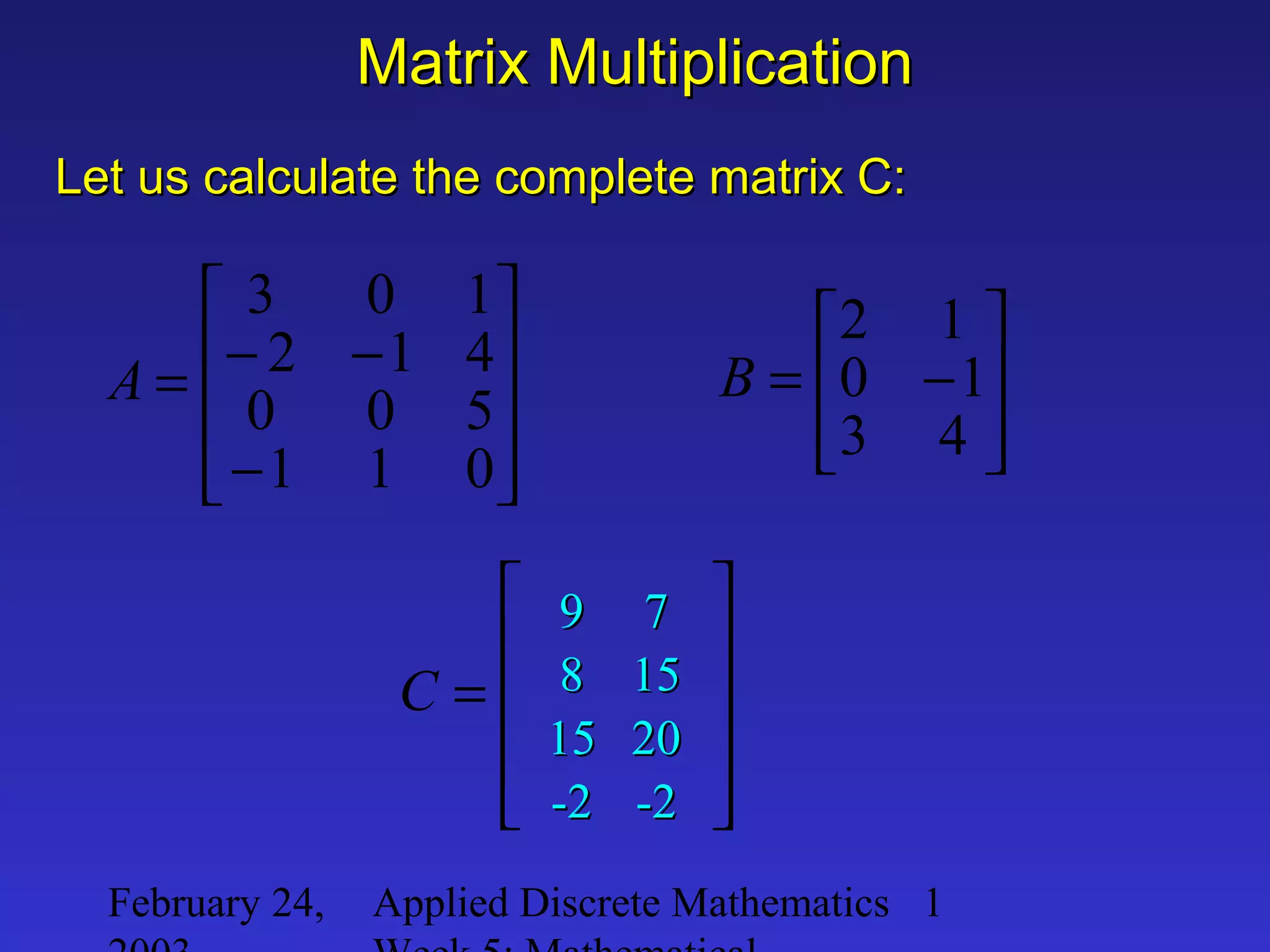 Per5_matrix multiplication | PPT