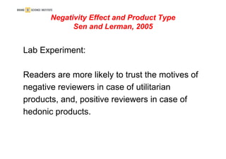 When Does Negative Word of Mouth on the Internet Hurt? | PPT