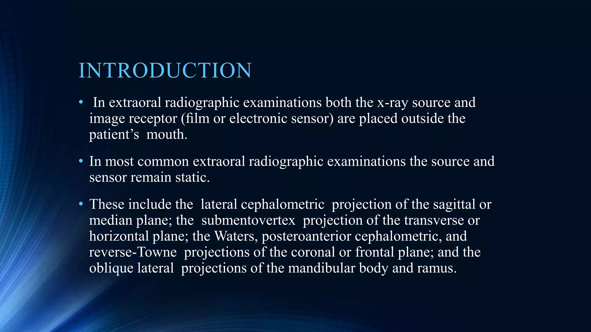 Extraoral Imaging Techniques | PPTX