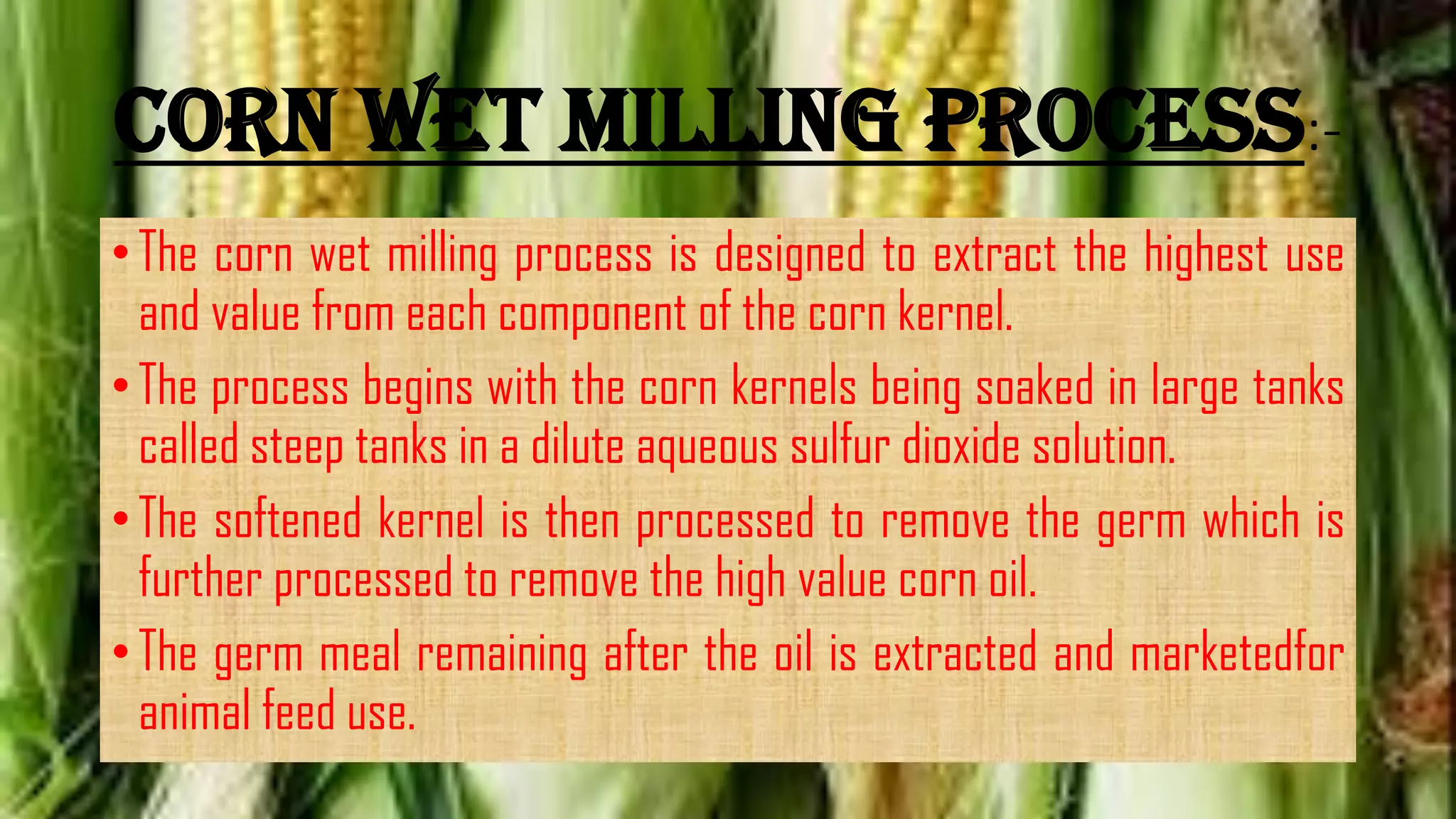 ABITHA FRANCIS drymilling and wet milling of corn | PDF