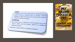 ABITHA FRANCIS drymilling and wet milling of corn | PDF