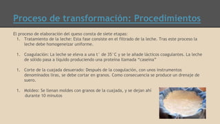 Proceso productivo del queso | PPTX