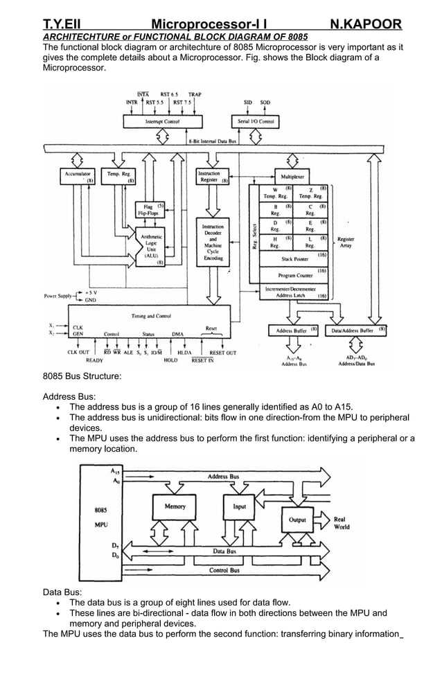 Microprocessor Basics 8085 Ch-1 | PDF