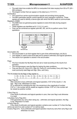 Microprocessor Basics 8085 Ch-1 | PDF