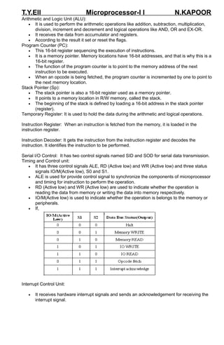 Microprocessor Basics 8085 Ch-1 | PDF